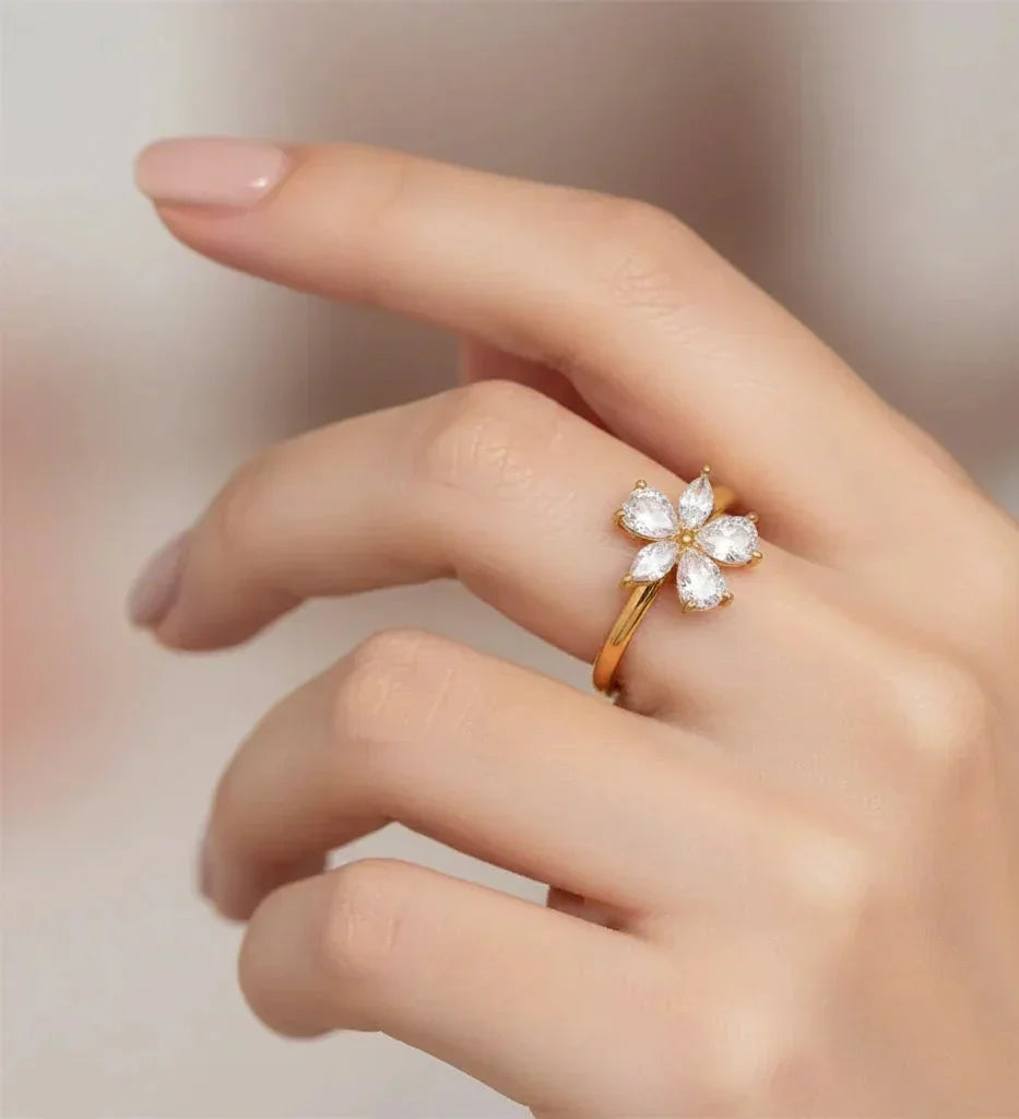 Floral Bloom Ring | Rings for Women | Diatoms - Diatoms Fashion
