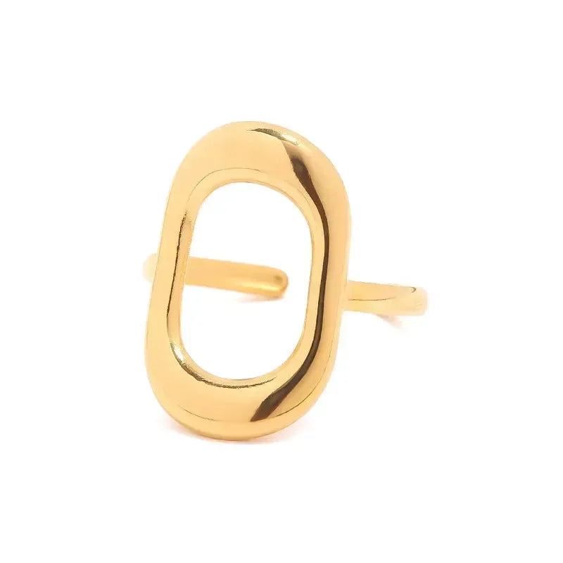 Luxy Oval Adjustable Ring | Gold Rings For Women | Diatoms - Diatoms ...